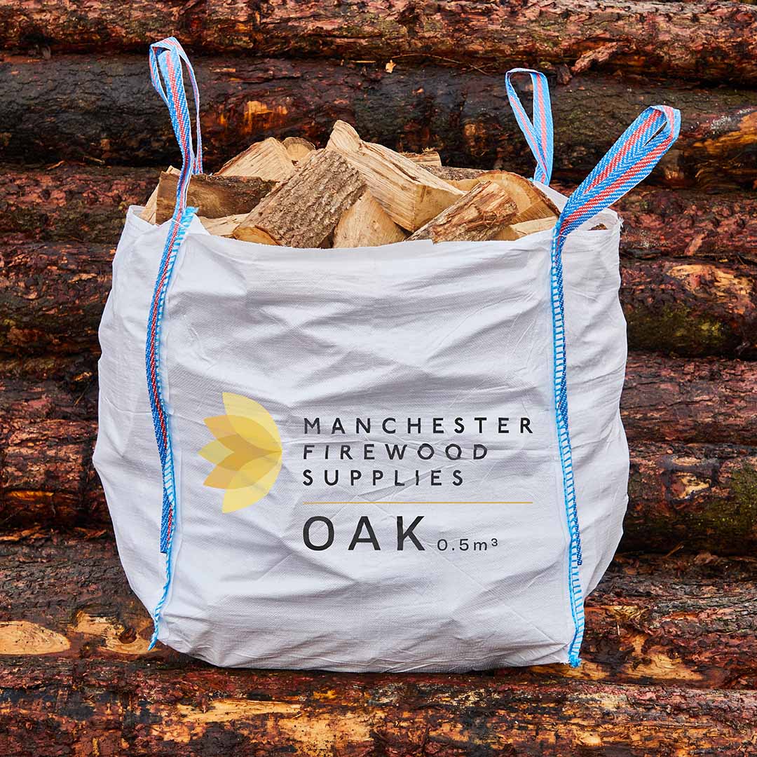 Premium Kiln Dried Oak logs - Ton Bag | Manchester Firewood Supplies